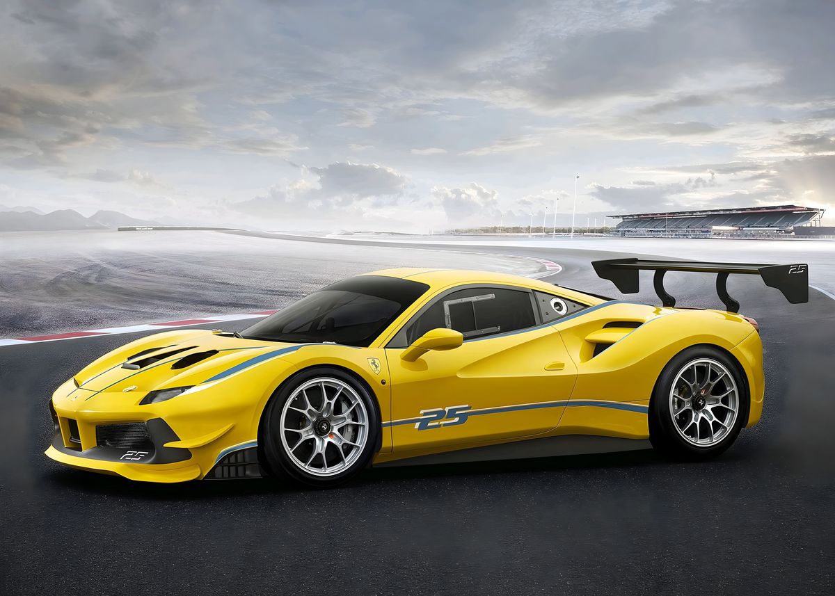 'Ferrari 488 Challange' Poster by Vehicle Cars | Displate