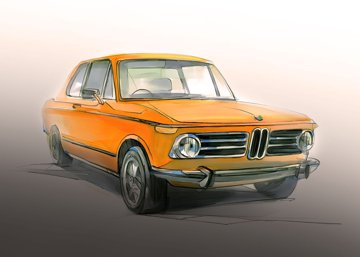 'BMW 2002' Poster, picture, metal print, paint by Nex Project | Displate