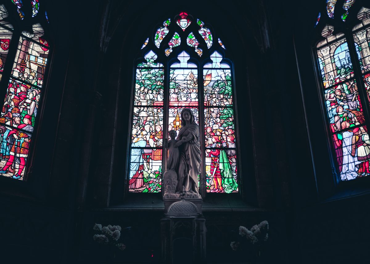 'church statue' Poster, picture, metal print, paint by nicolas stempien ...