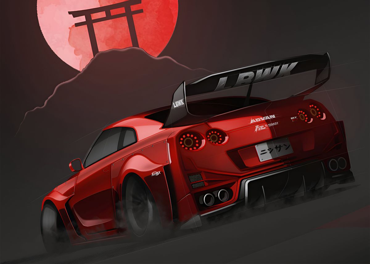 'NISSAN GTR R35' Poster, picture, metal print, paint by Nex Project ...