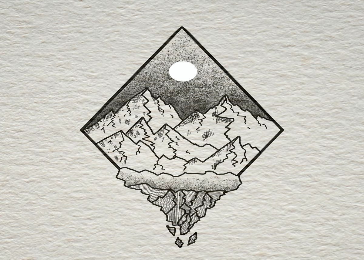 'Diamond Landscape' Poster, picture, metal print, paint by Andrew ...