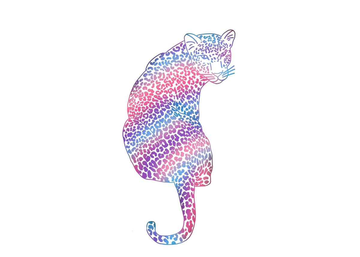 'Spotty Leopard' Poster, picture, metal print, paint by Andrew Marino ...