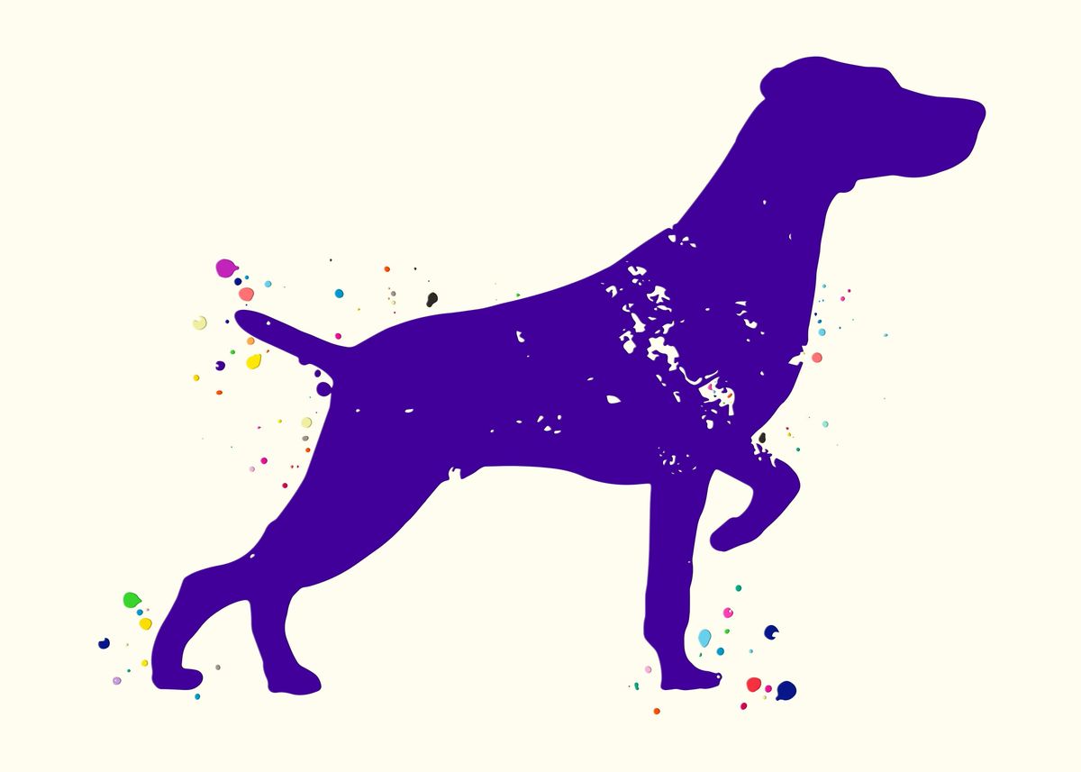 'Weimaraner Dog' Poster, picture, metal print, paint by Dutton Jerrell | Displate