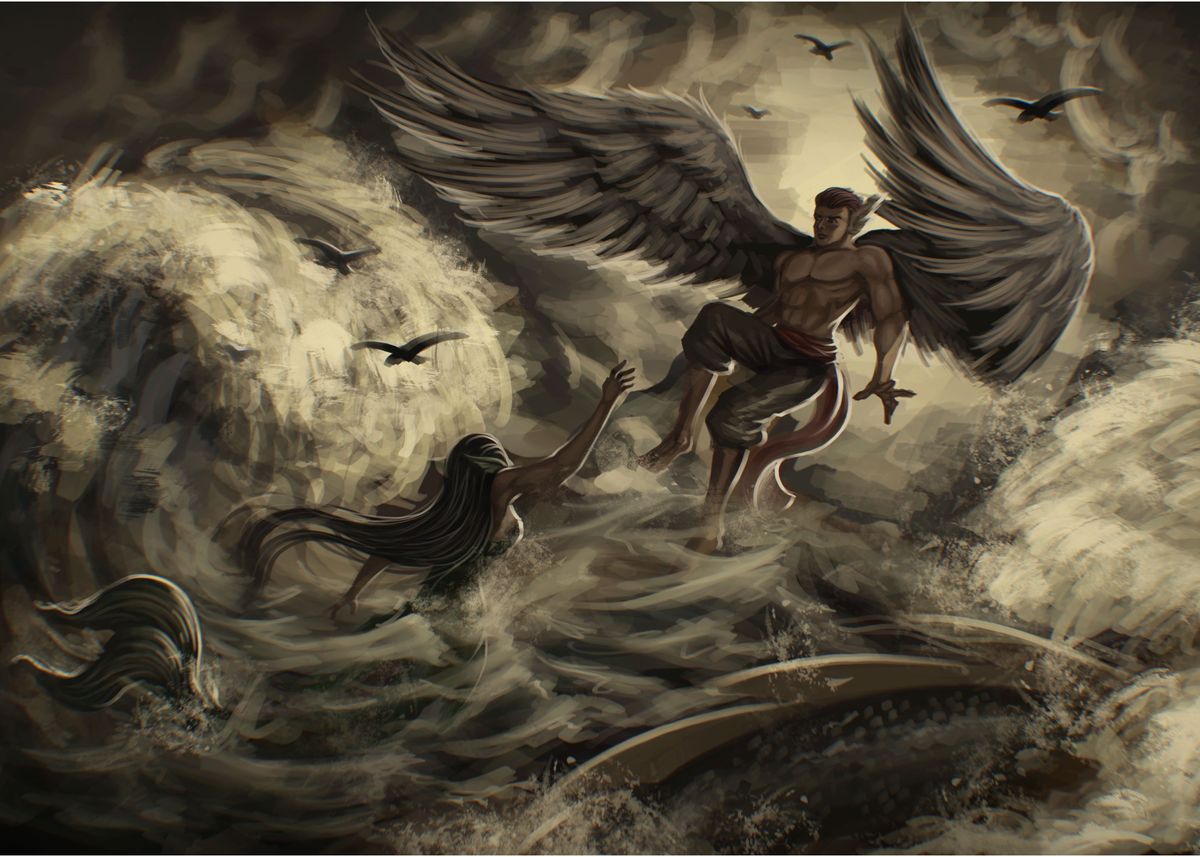 'Mermaid' Poster, picture, metal print, paint by Abiyyu Itisham | Displate