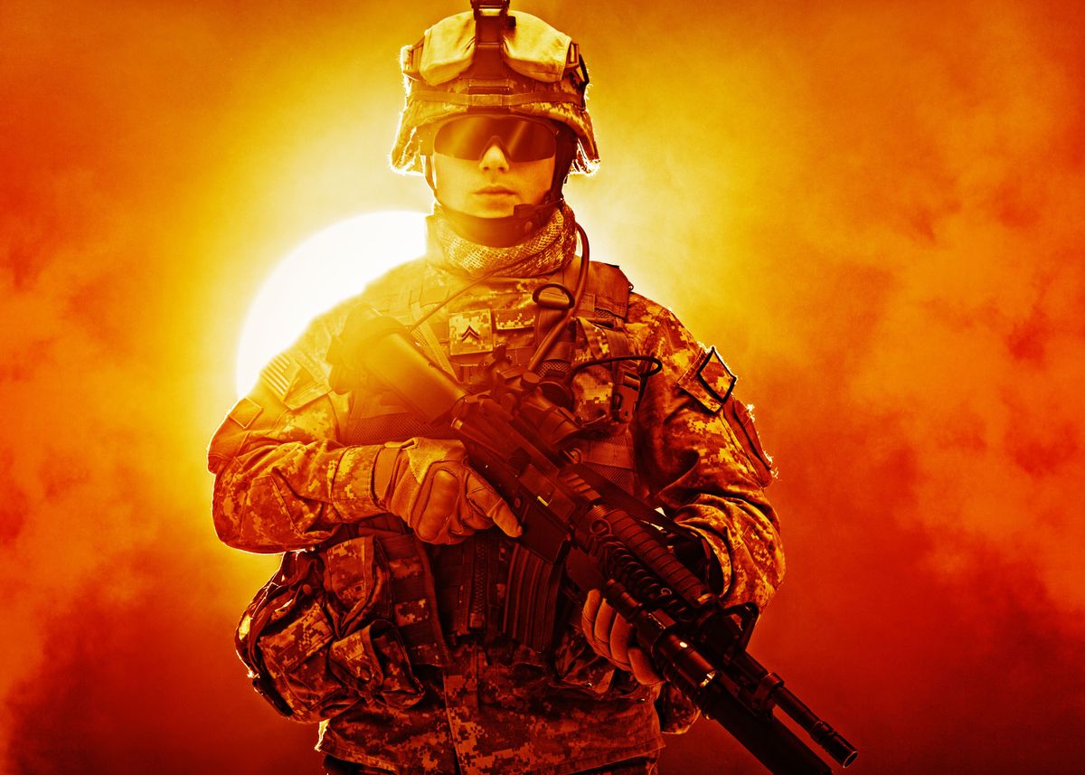 'US Paratrooper' Poster, picture, metal print, paint by ...