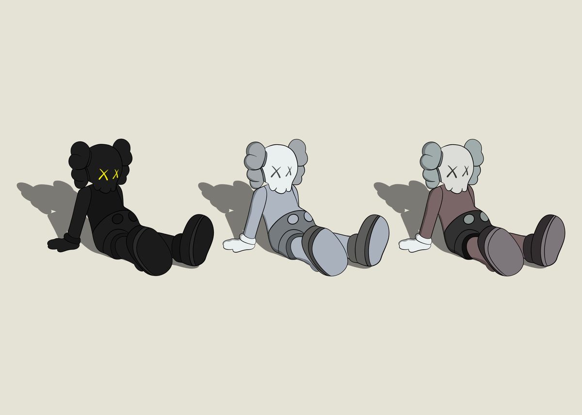 'Kaws' Poster, picture, metal print, paint by Biopic Studio | Displate