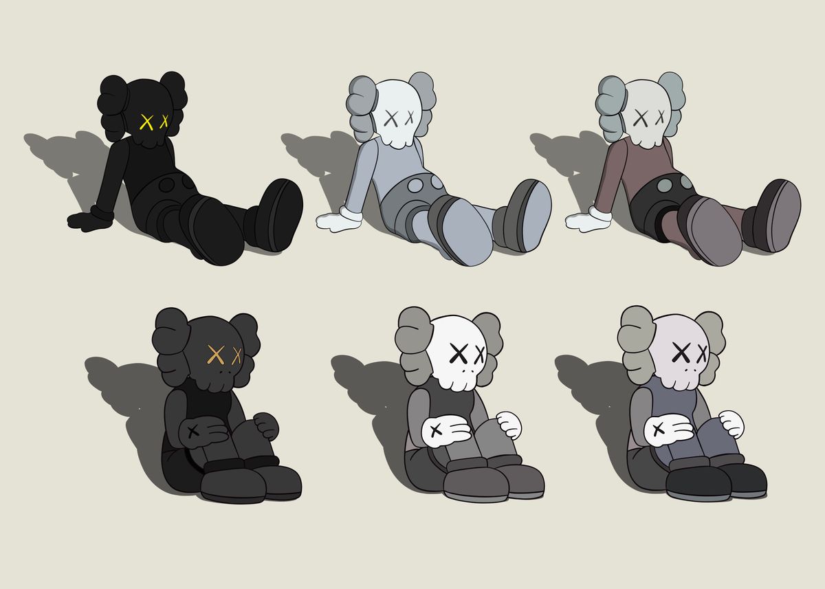 'Minimalist kaws' Poster, picture, metal print, paint by Biopic Studio ...