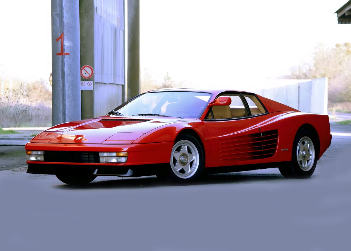 '1984 Ferrari Testarossa' Poster, picture, metal print, paint by Retro ...