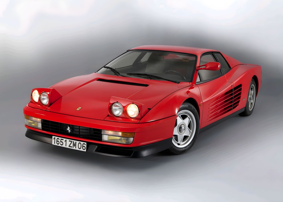 '1984 Ferrari Testarossa' Poster, picture, metal print, paint by Retro ...