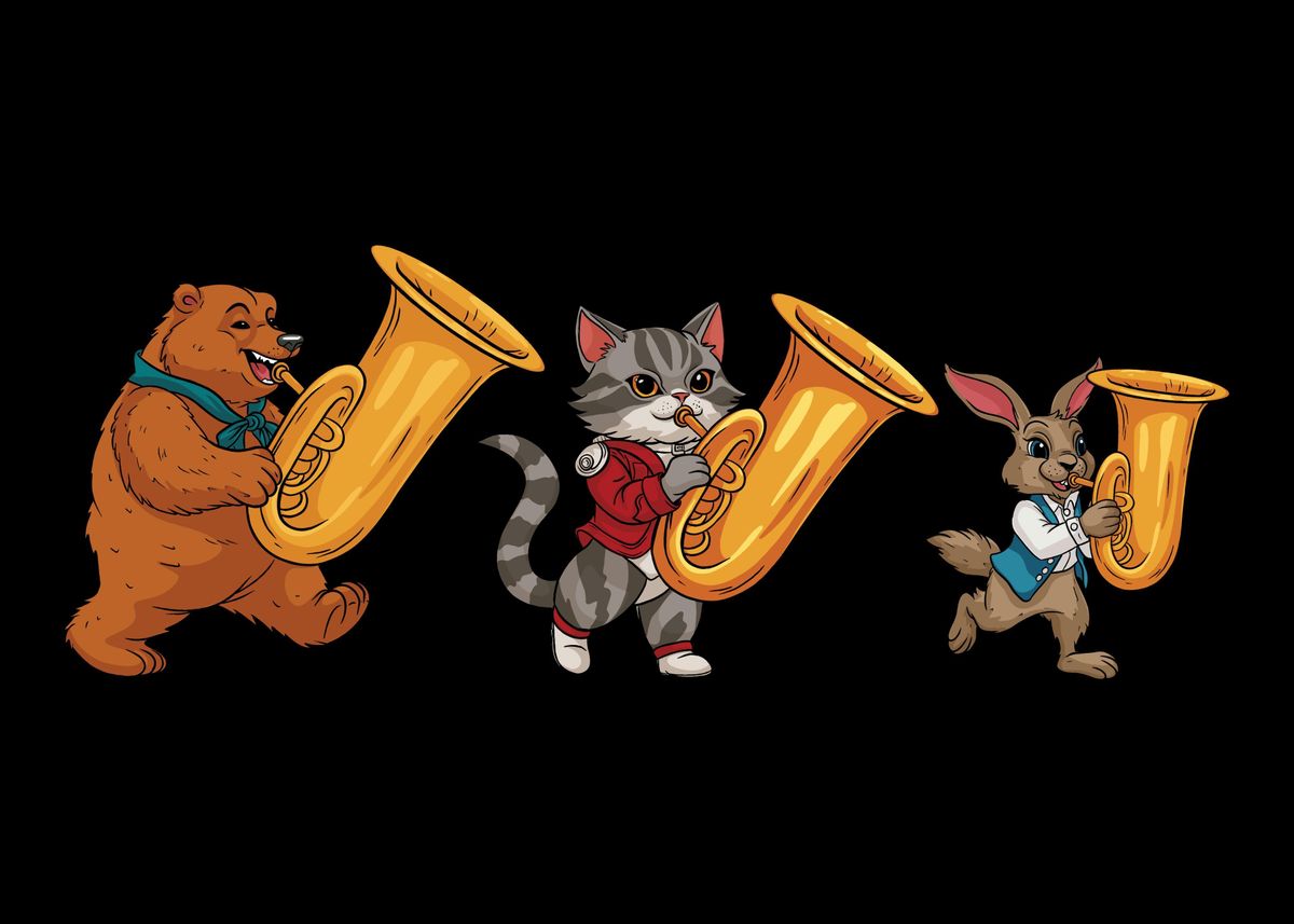 'Marching Band Tuba' Poster, picture, metal print, paint by ...