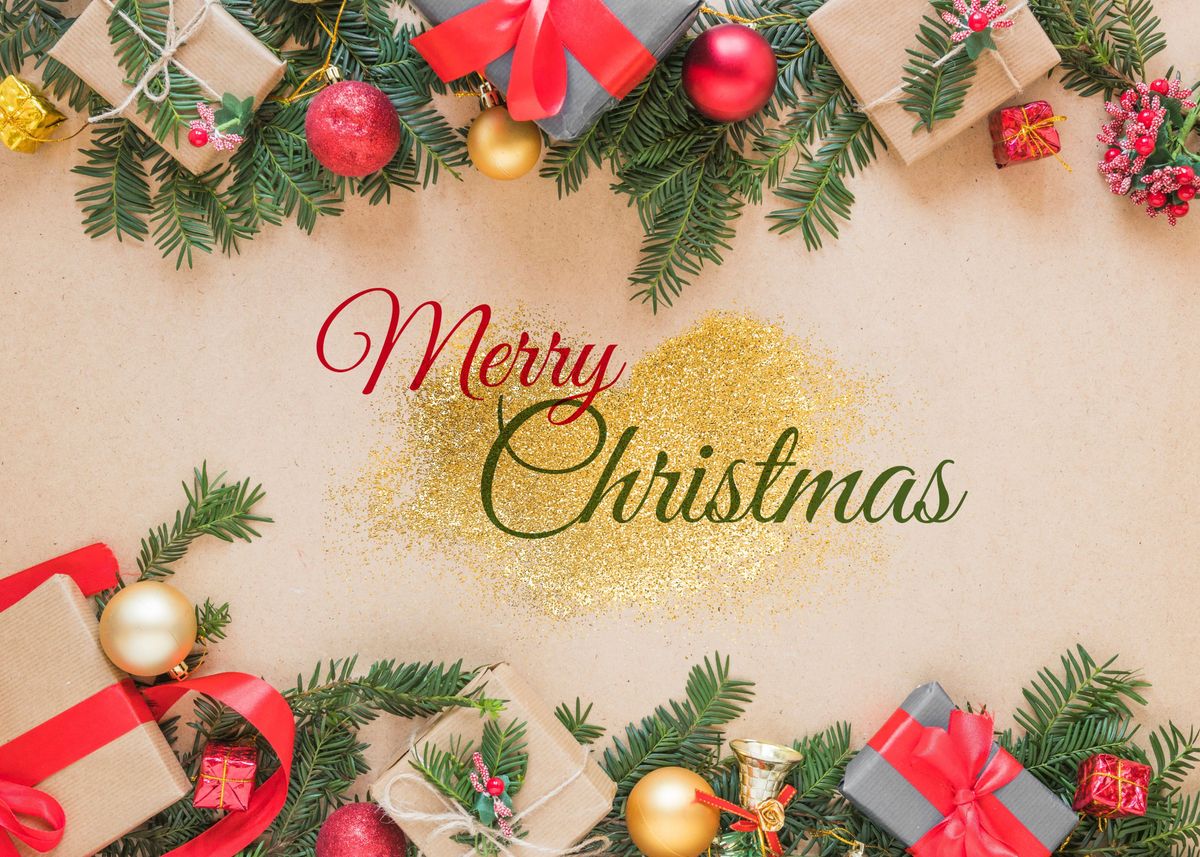 'Festive Yuletide Wishes' Poster, picture, metal print, paint by ...