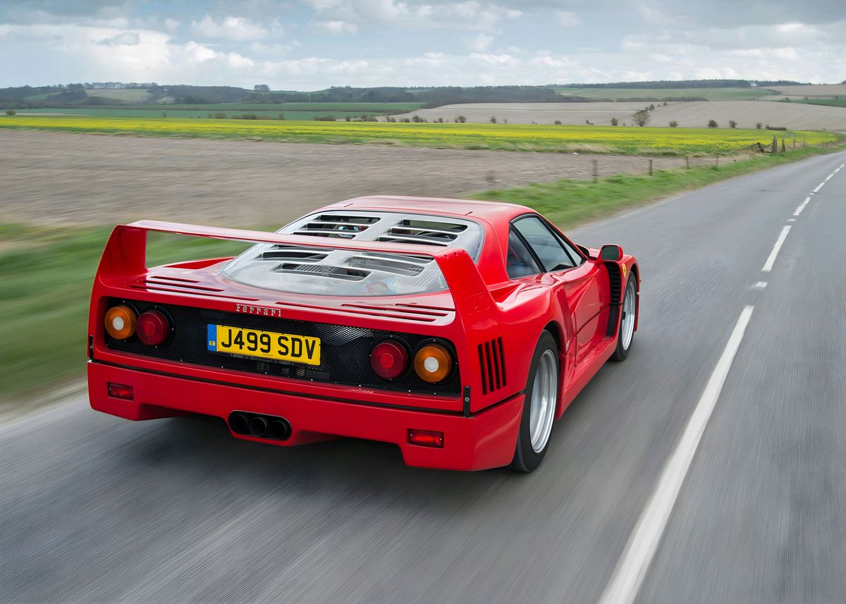 '1987 Ferrari F40' Poster, picture, metal print, paint by Retro Wave ...