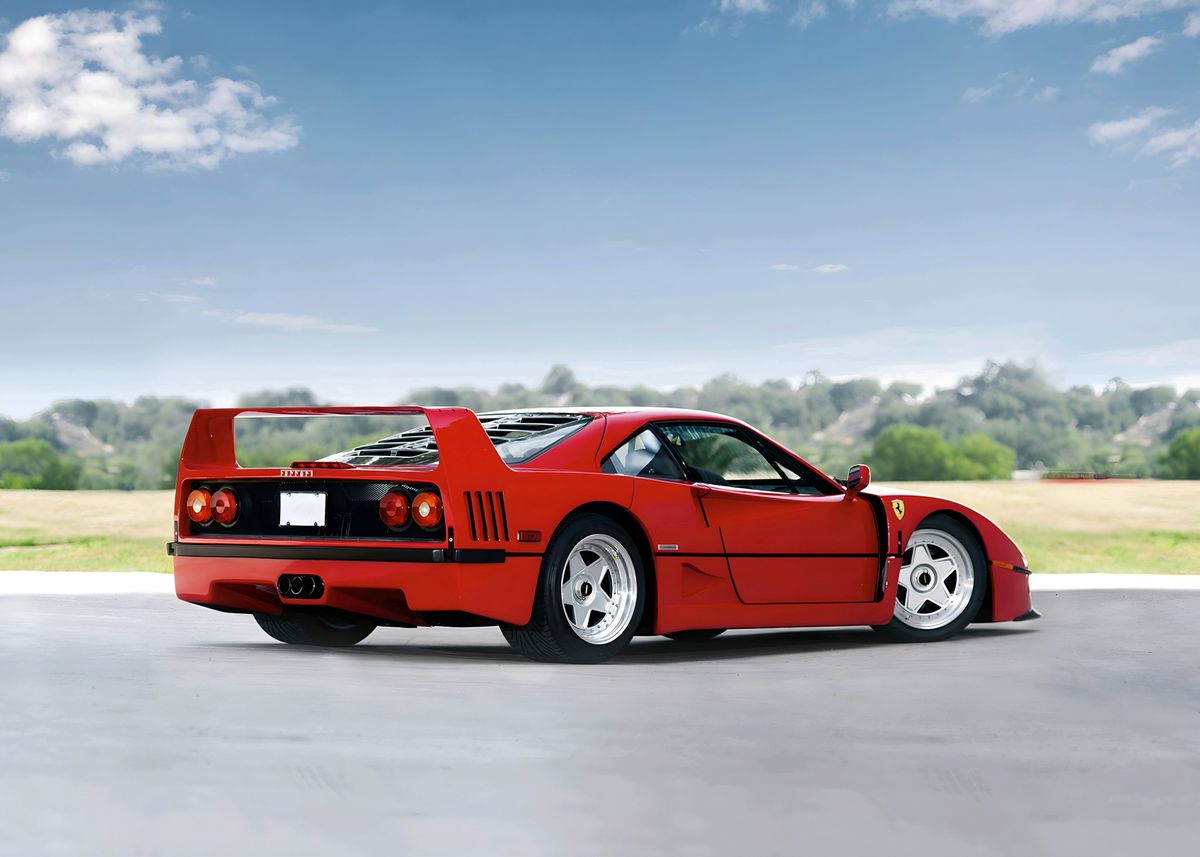 '1987 Ferrari F40' Poster, picture, metal print, paint by Retro Ferrari ...