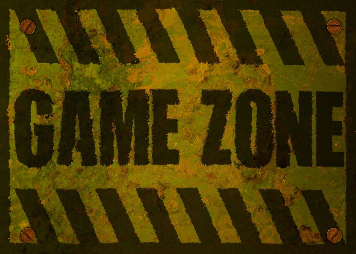 'GAME ZONE hazard warning ' Poster, picture, metal print, paint by Arts ...