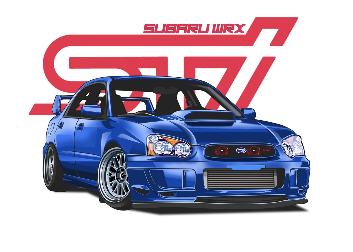'Subaru WRX' Poster, picture, metal print, paint by Mark Andrew Sabas ...