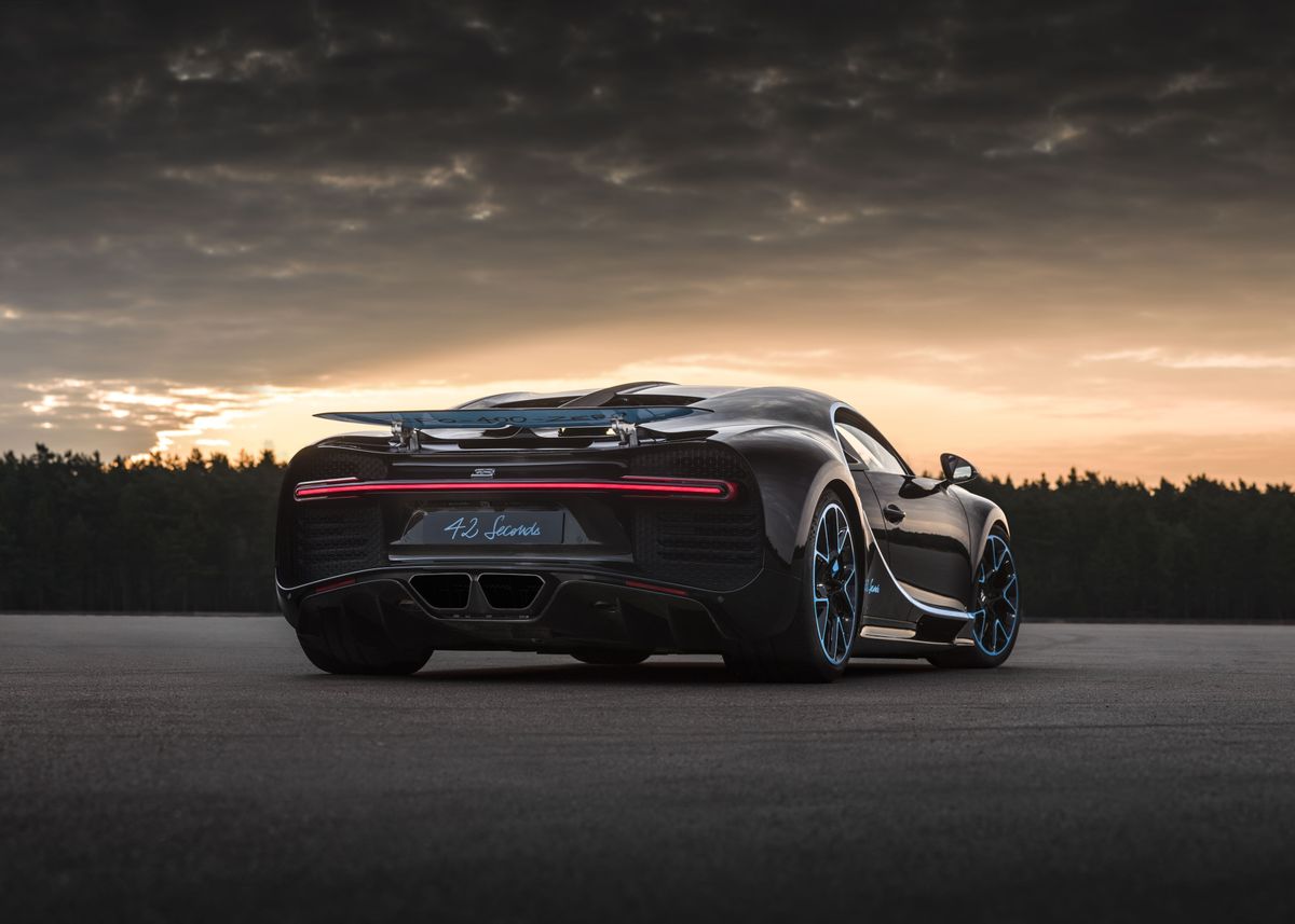'Cars Black Chiron Cool' Poster, picture, metal print, paint by gani ...