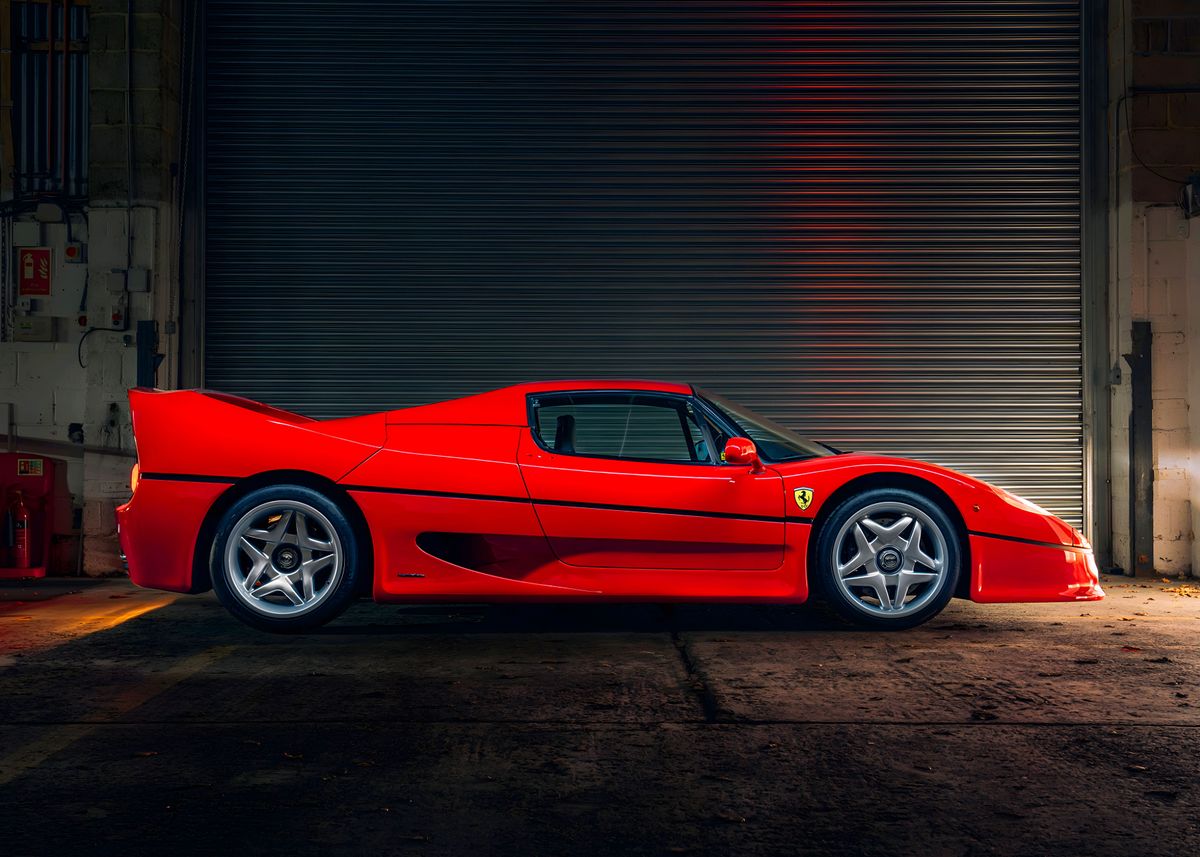 '1995 Ferrari F50' Poster, picture, metal print, paint by Retro Ferrari ...
