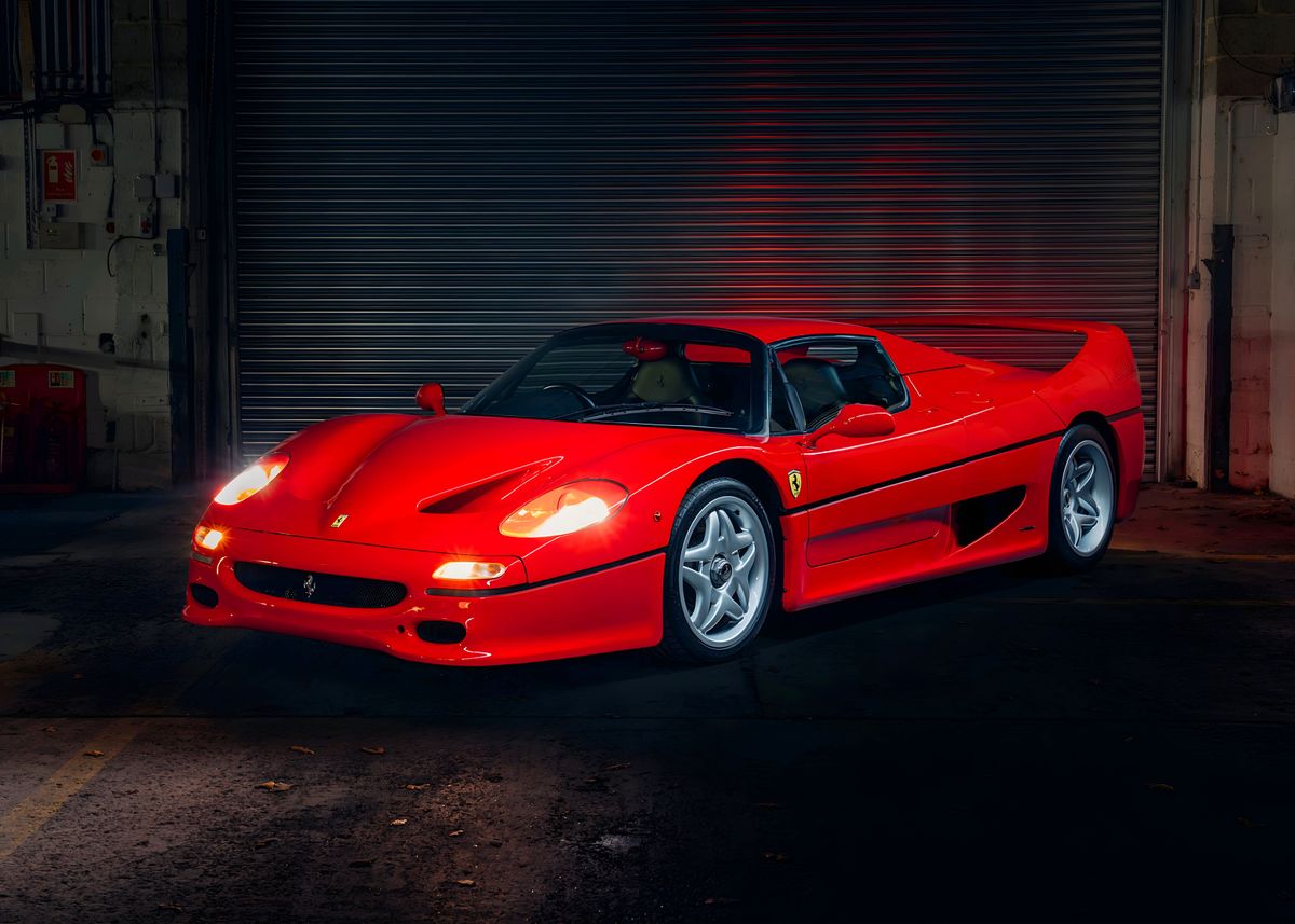 '1995 Ferrari F50' Poster, picture, metal print, paint by Retro Wave ...
