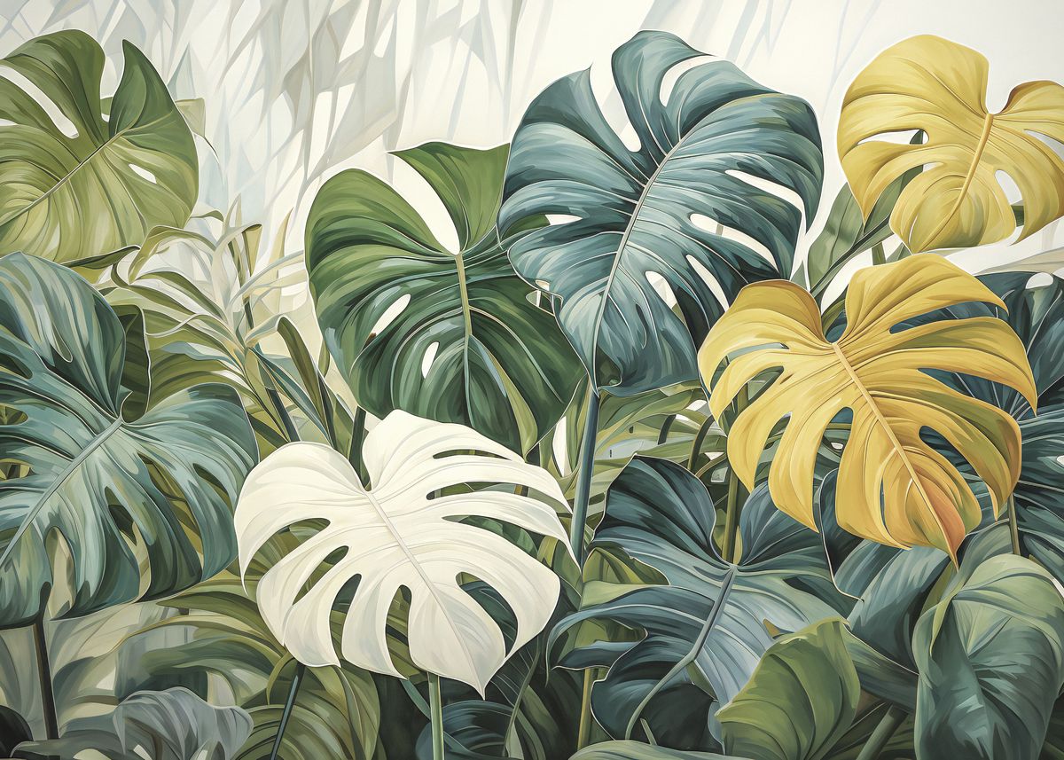 'Leafes Design' Poster, picture, metal print, paint by Steffen Gierok ...