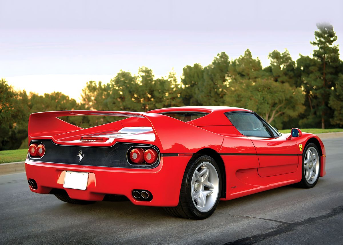 '1995 Ferrari F50' Poster, picture, metal print, paint by Retro Wave ...