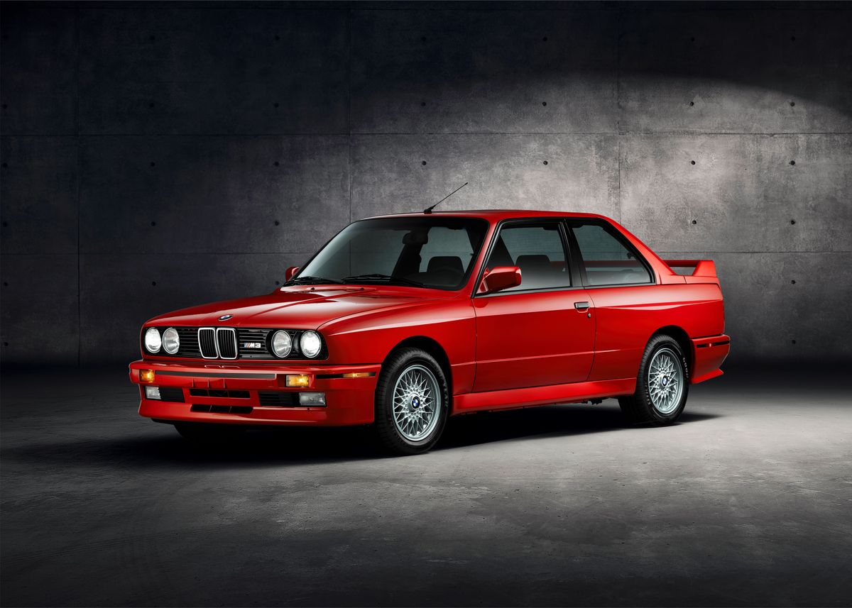 'CLASSIC RED BMW M3' Poster, picture, metal print, paint by Nex Project ...