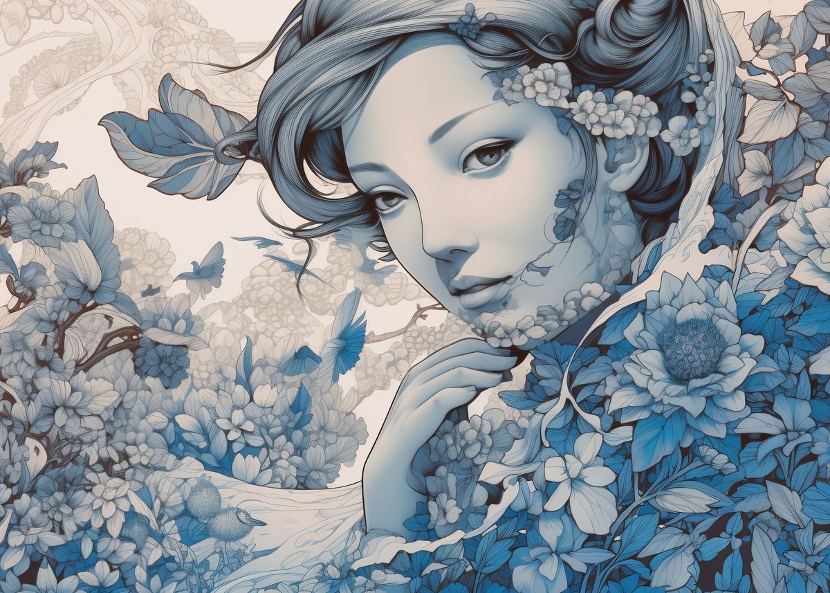 'Porcelain Girl No 3' Poster by Devon | Displate