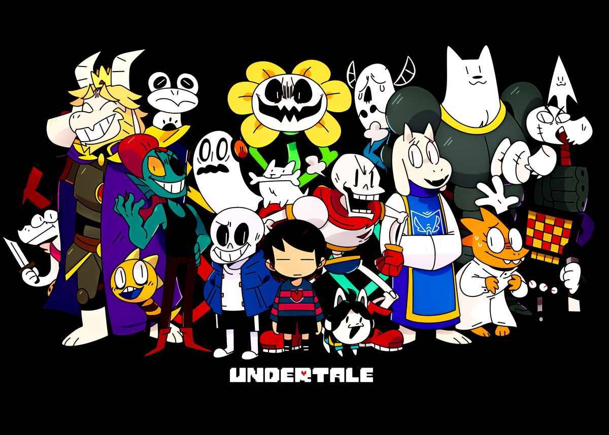 'Undertale' Poster, picture, metal print, paint by Quinle | Displate