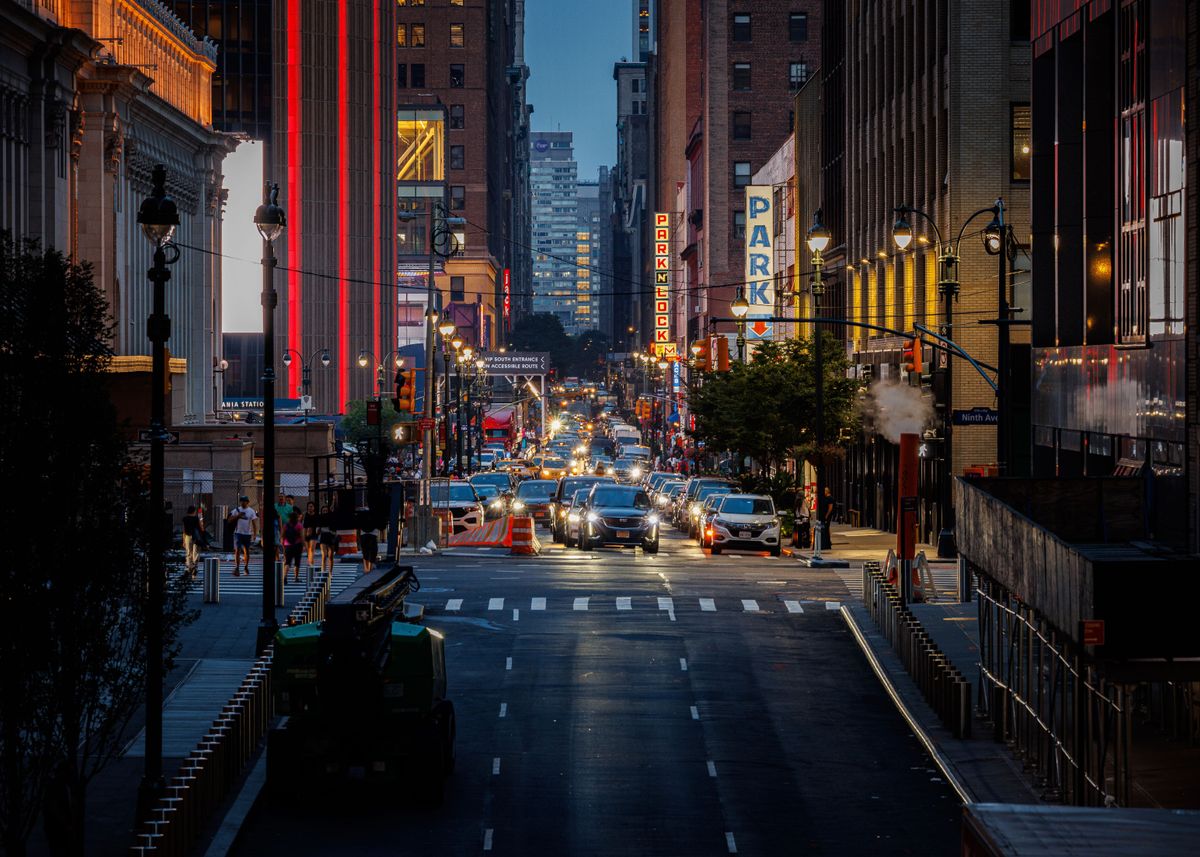 '31st Street View' Poster, picture, metal print, paint by Alex ...