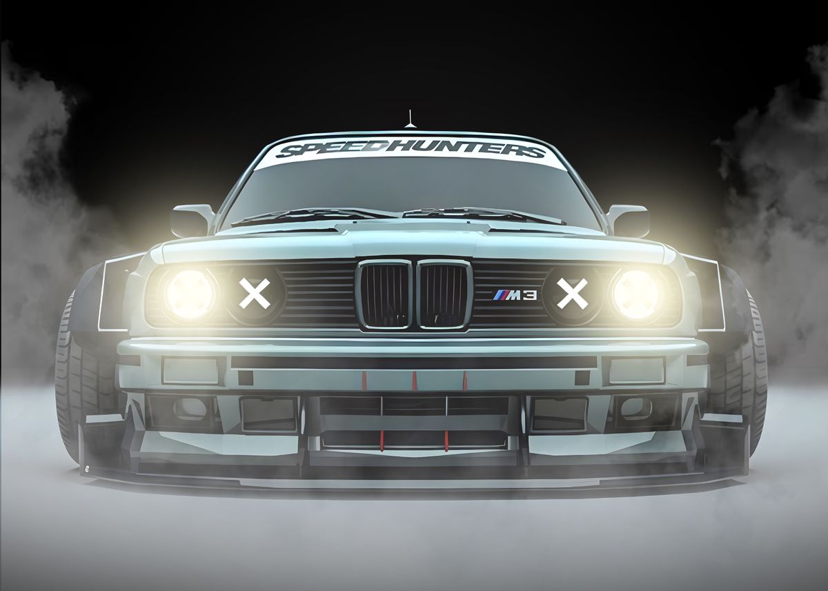 'CLASSIC BMW M3 WIDE BODY' Poster, picture, metal print, paint by Nex ...