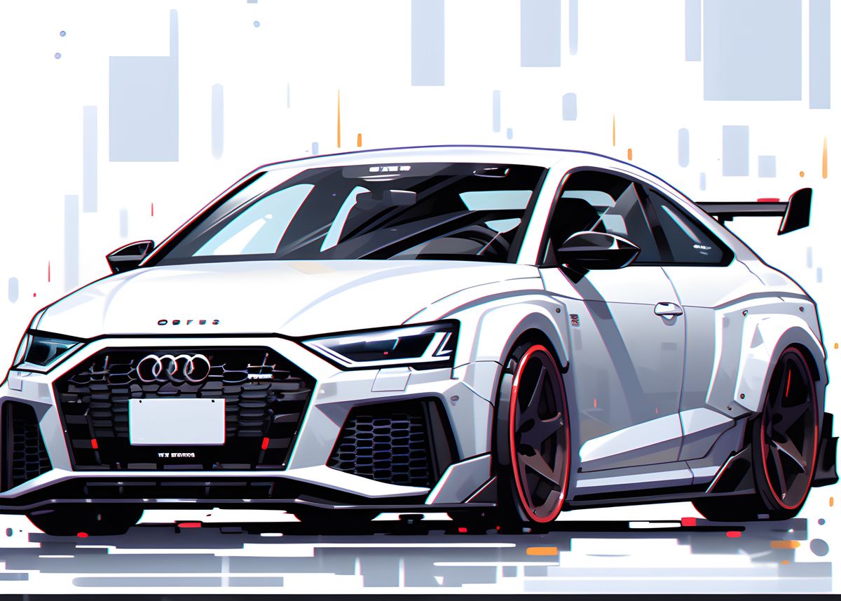 'Audi RS8 Sport Race Car' Poster, picture, metal print, paint by ...