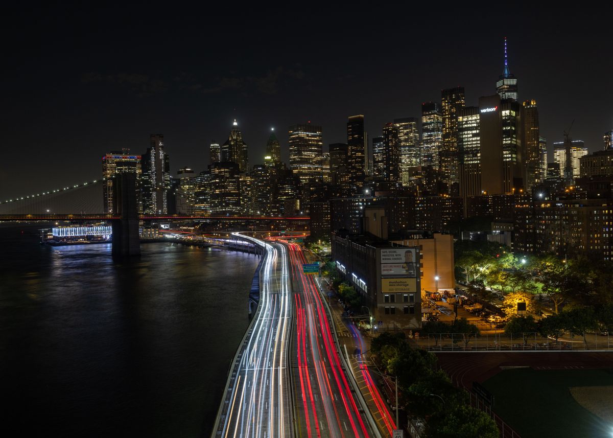 'Manhattan Skyline' Poster, picture, metal print, paint by Alex ...