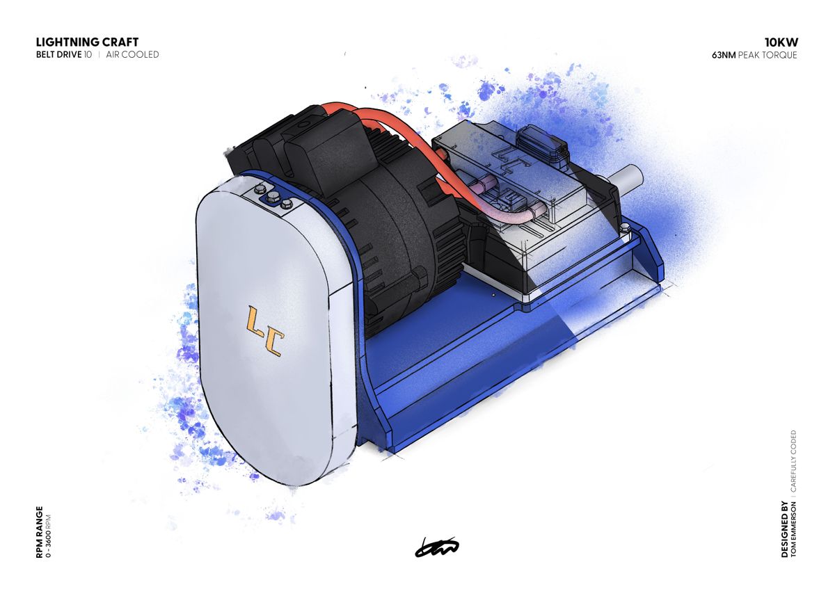 'LC Motor' Poster, picture, metal print, paint by Tom Emmerson | Displate