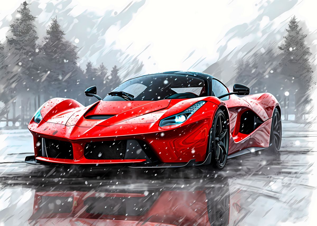 'Laferrari Coupe Painting' Poster, picture, metal print, paint by The ...