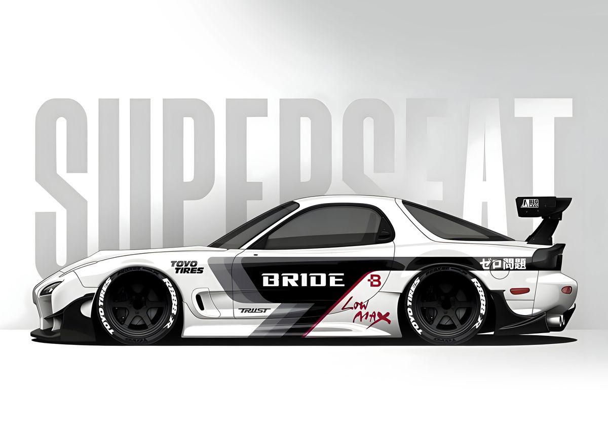 'RX7 FD3S DRIFTING WIDEBODY' Poster, picture, metal print, paint by Nex ...