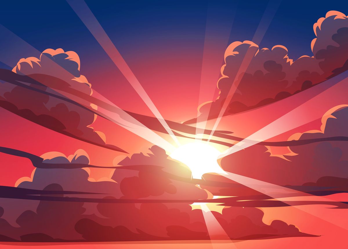 'Cloudy Sky Art' Poster, picture, metal print, paint by Jihana Mariam ...