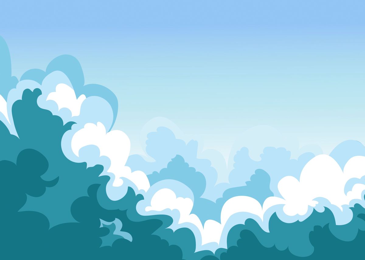 'Cloudy Sky Art' Poster, picture, metal print, paint by Jihana Mariam ...