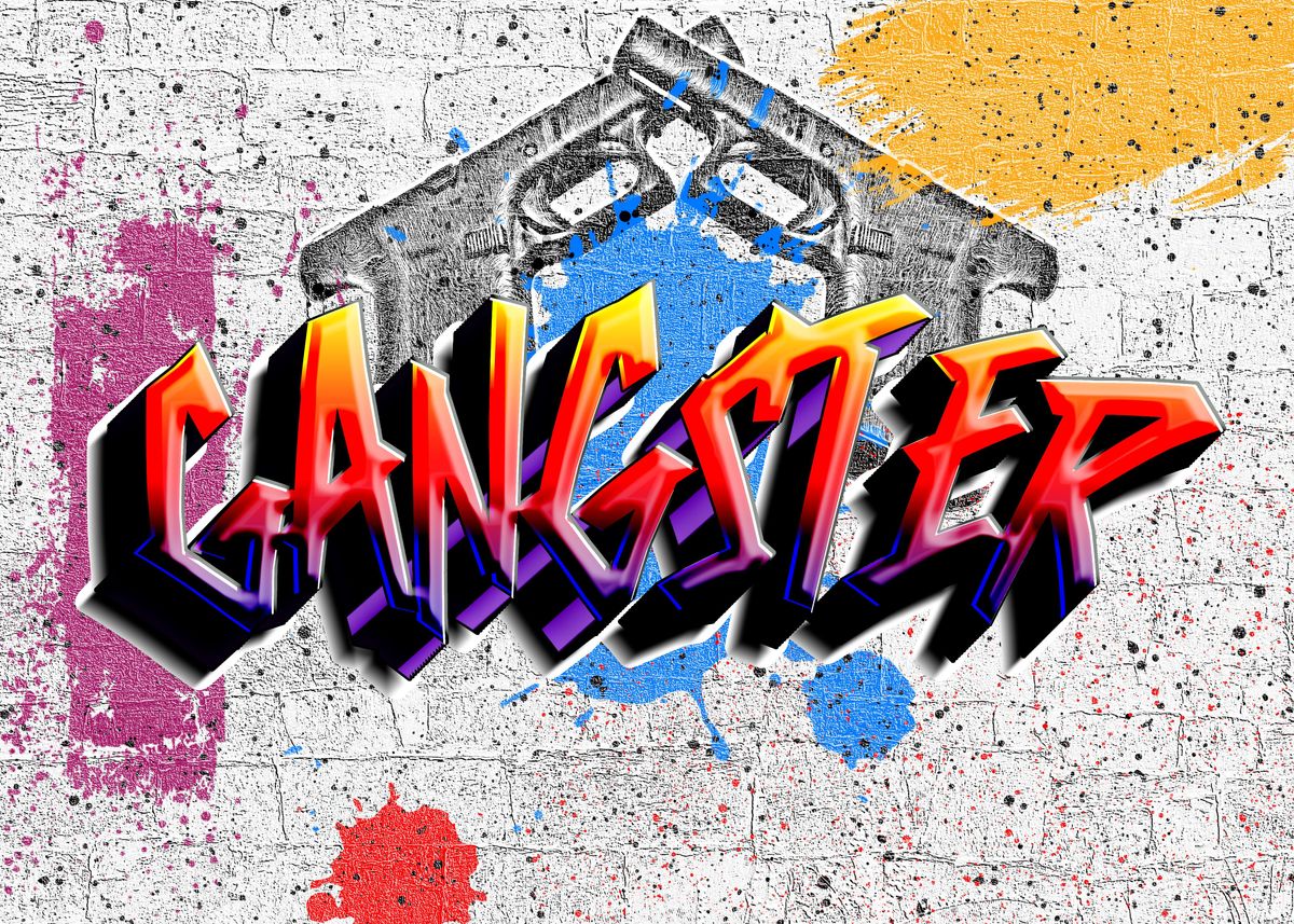 'Gangster Graffiti' Poster, picture, metal print, paint by Abdul Oba ...