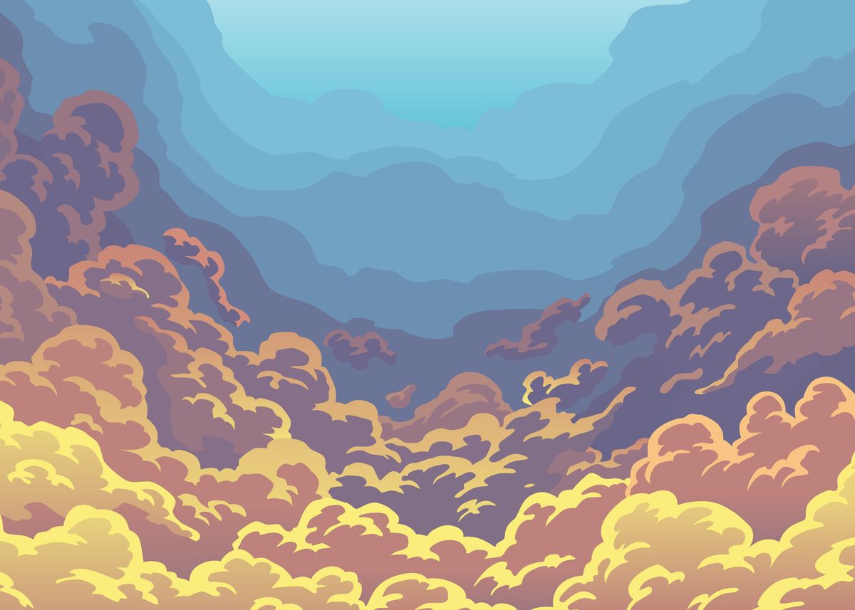 'Cloudy Sky Art' Poster, picture, metal print, paint by Jihana Mariam ...