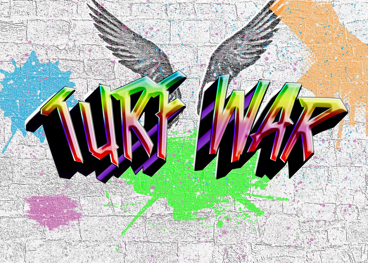 'Turf War Graffiti' Poster, picture, metal print, paint by Abdul Oba ...