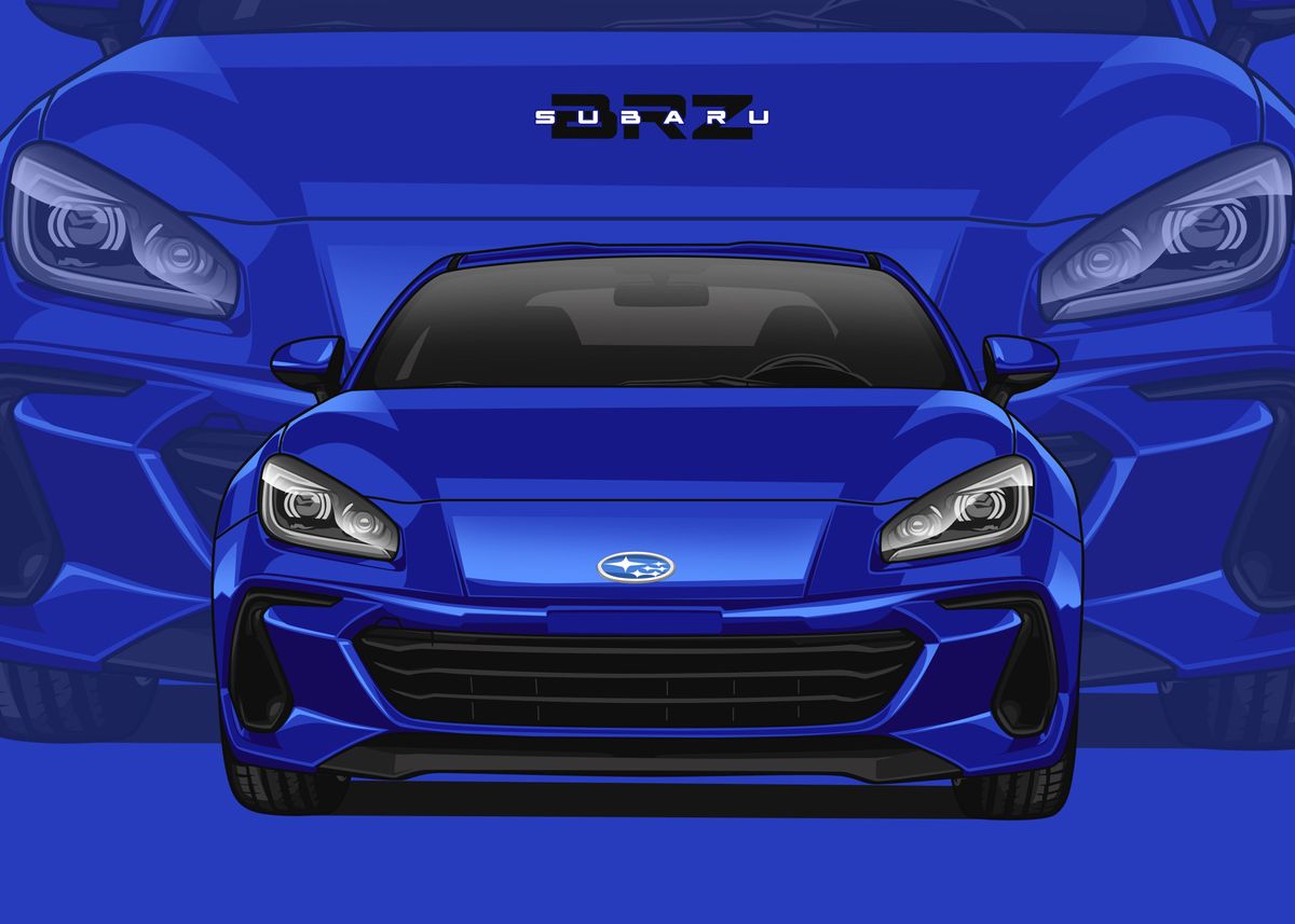 'subaru brz blue' Poster, picture, metal print, paint by capture art ...