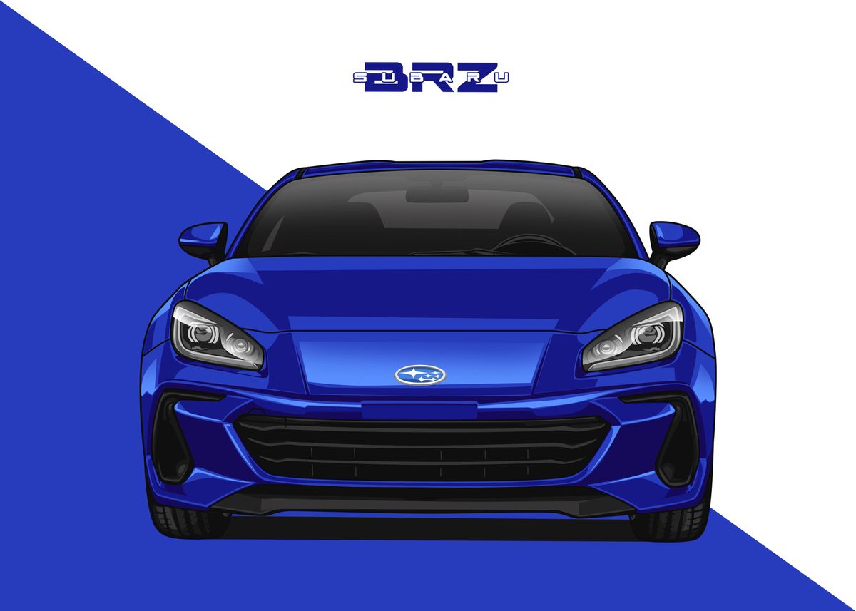 'subaru brz blue' Poster, picture, metal print, paint by capture art ...
