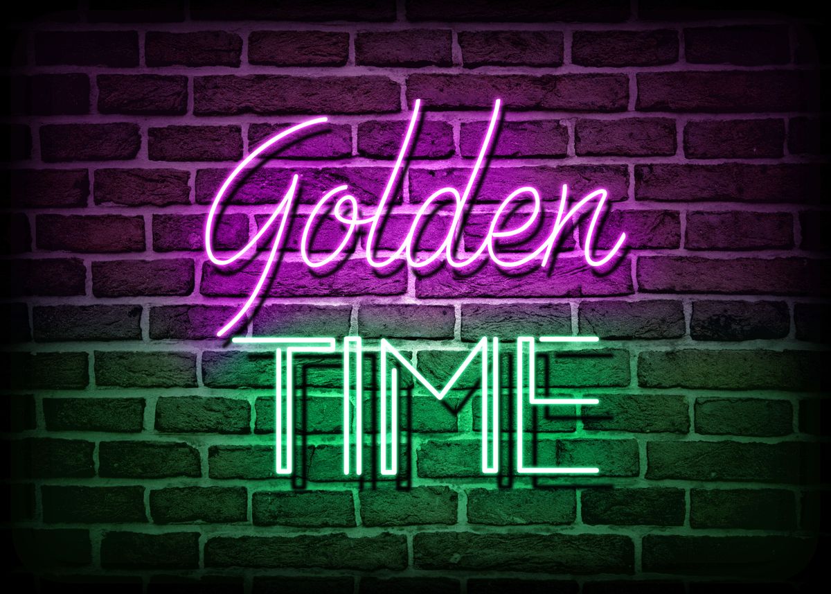 'Golden time' Poster, picture, metal print, paint by CRAFTSSSTUDIO ...