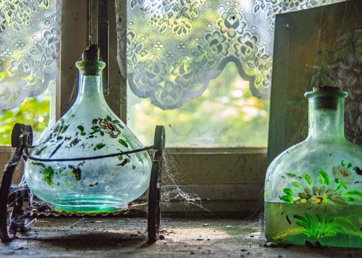 'Glass flasks' Poster, picture, metal print, paint by Nicolas Pardoel ...