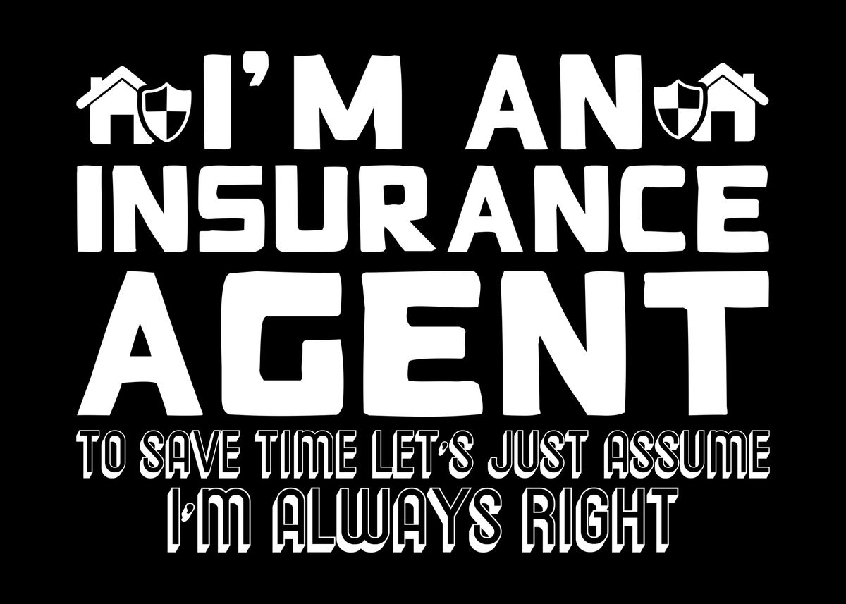 'Insurance Agent Joke Car' Poster, picture, metal print, paint by ...