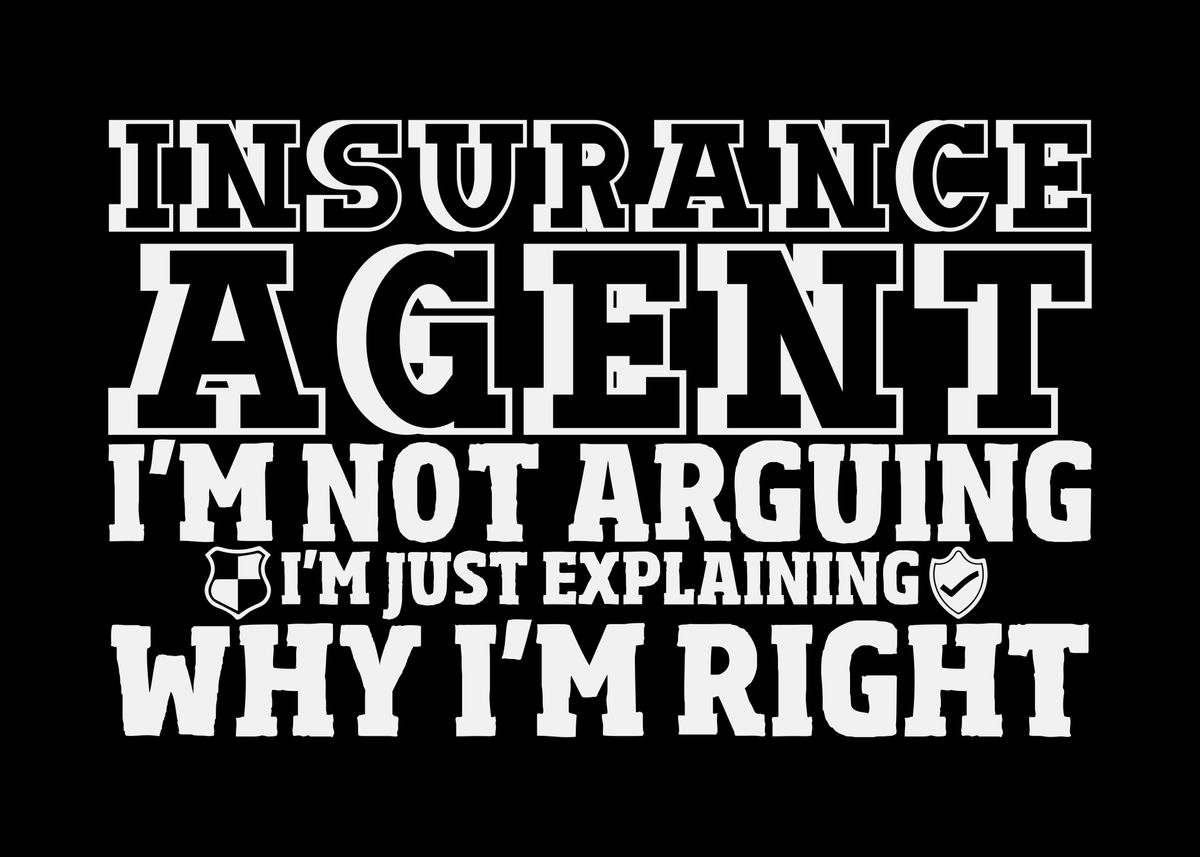 'Insurance Agent Joke Car' Poster, picture, metal print, paint by ...