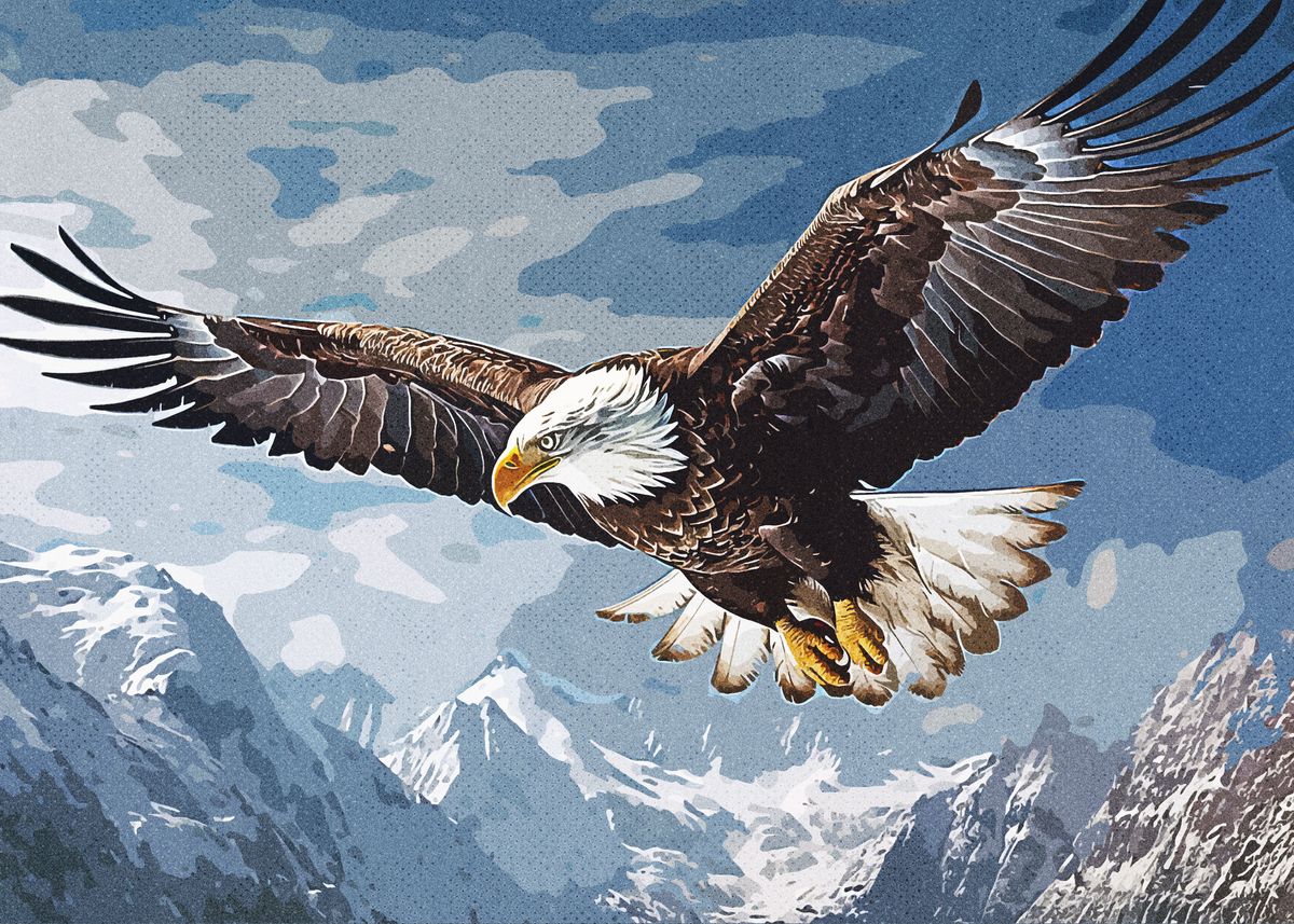 'Vintage Eagle' Poster, picture, metal print, paint by Fachrul Abqary ...