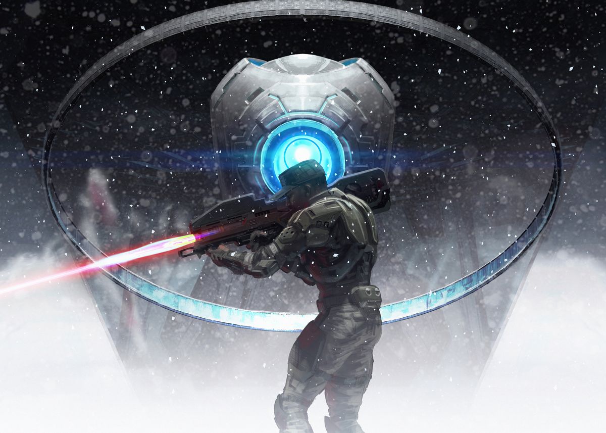 '343 Guilty Spark' Poster, picture, metal print, paint by Halo Game ...