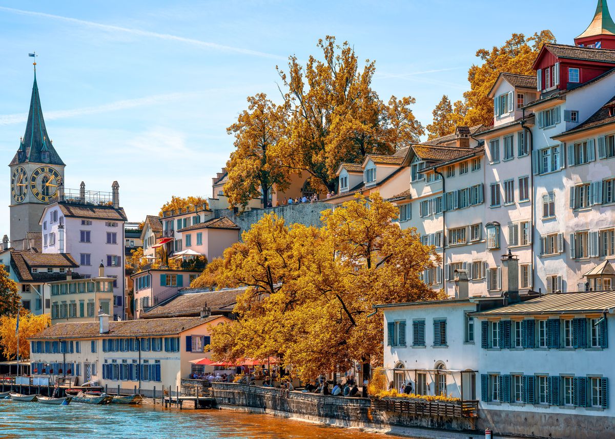 'zurich switzerland' Poster, picture, metal print, paint by Frank ...