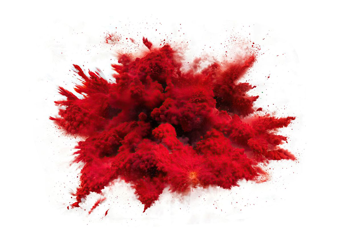 'Powder paint explosion hol' Poster, picture, metal print, paint by ...