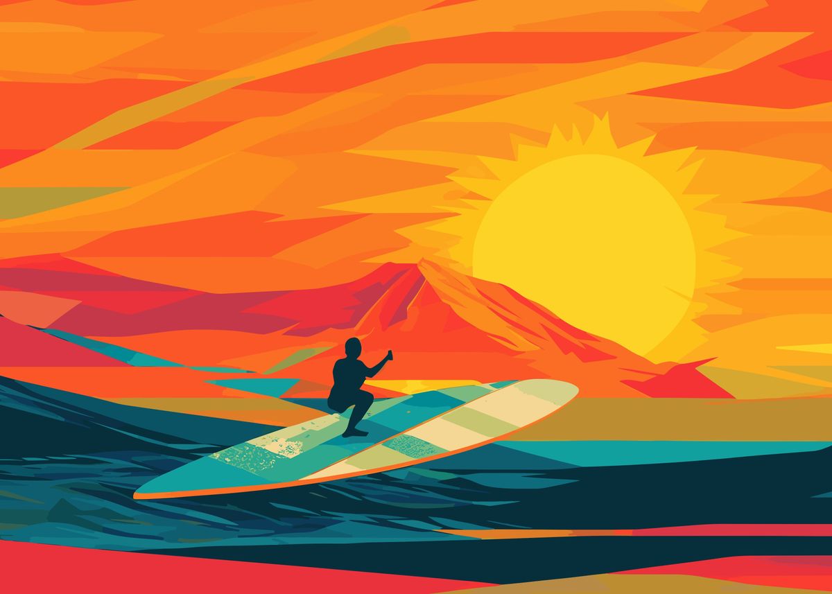 'windsurfing beach nature' Poster by Chloe Connelly | Displate